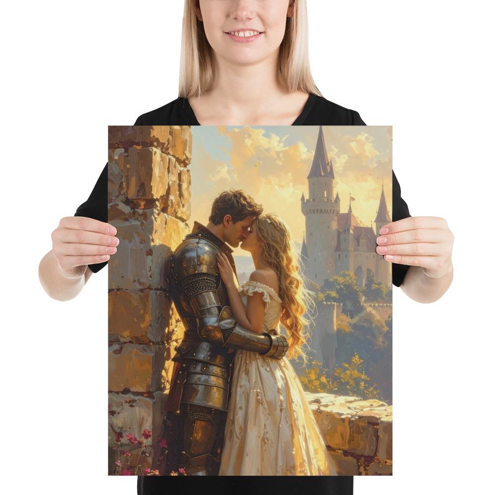 A Knight’s Kiss|medieval Castle Romance Art Print| Pre-raphaelite Art ...