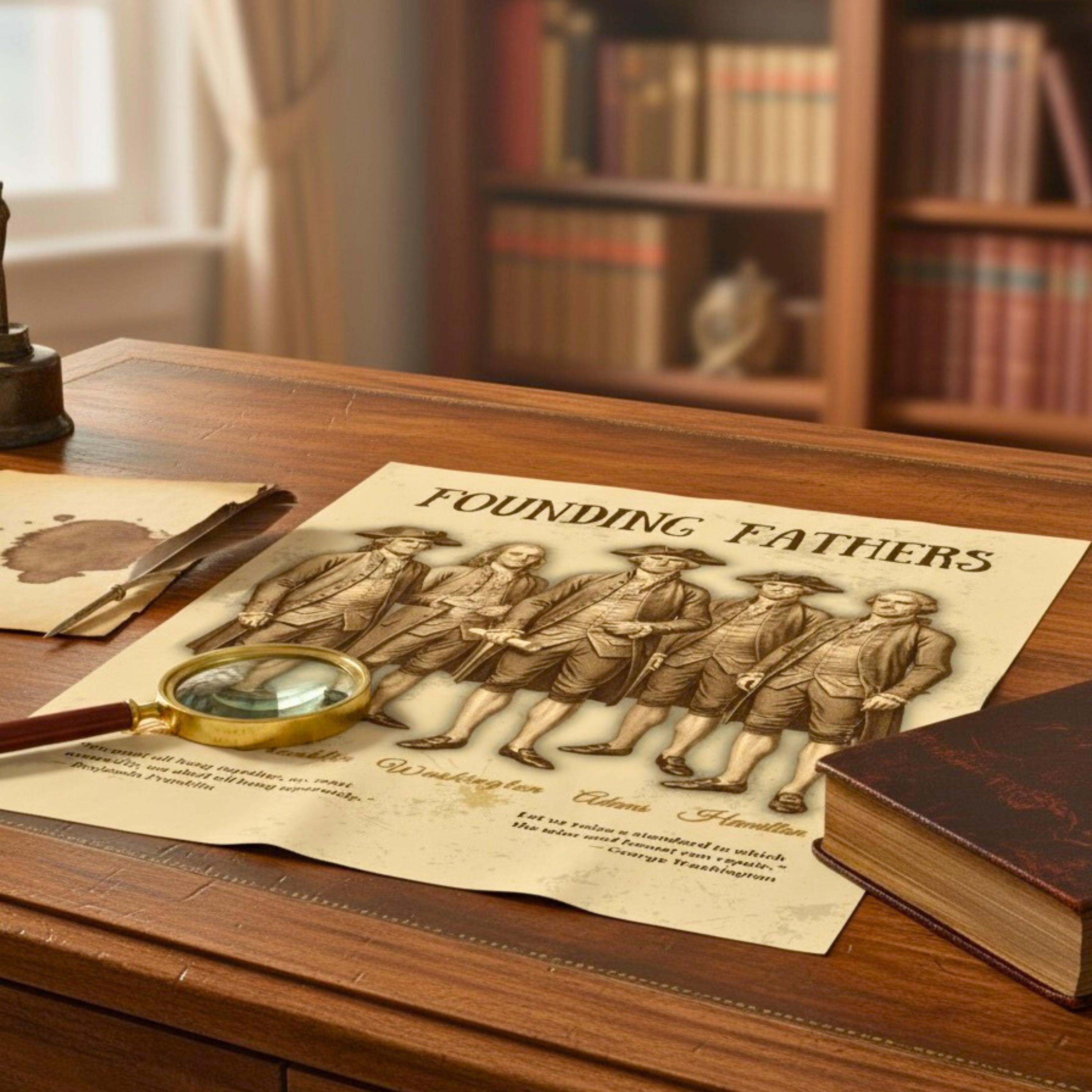 Founding Fathers Art Print – Vintage American History Portrait - Etsy