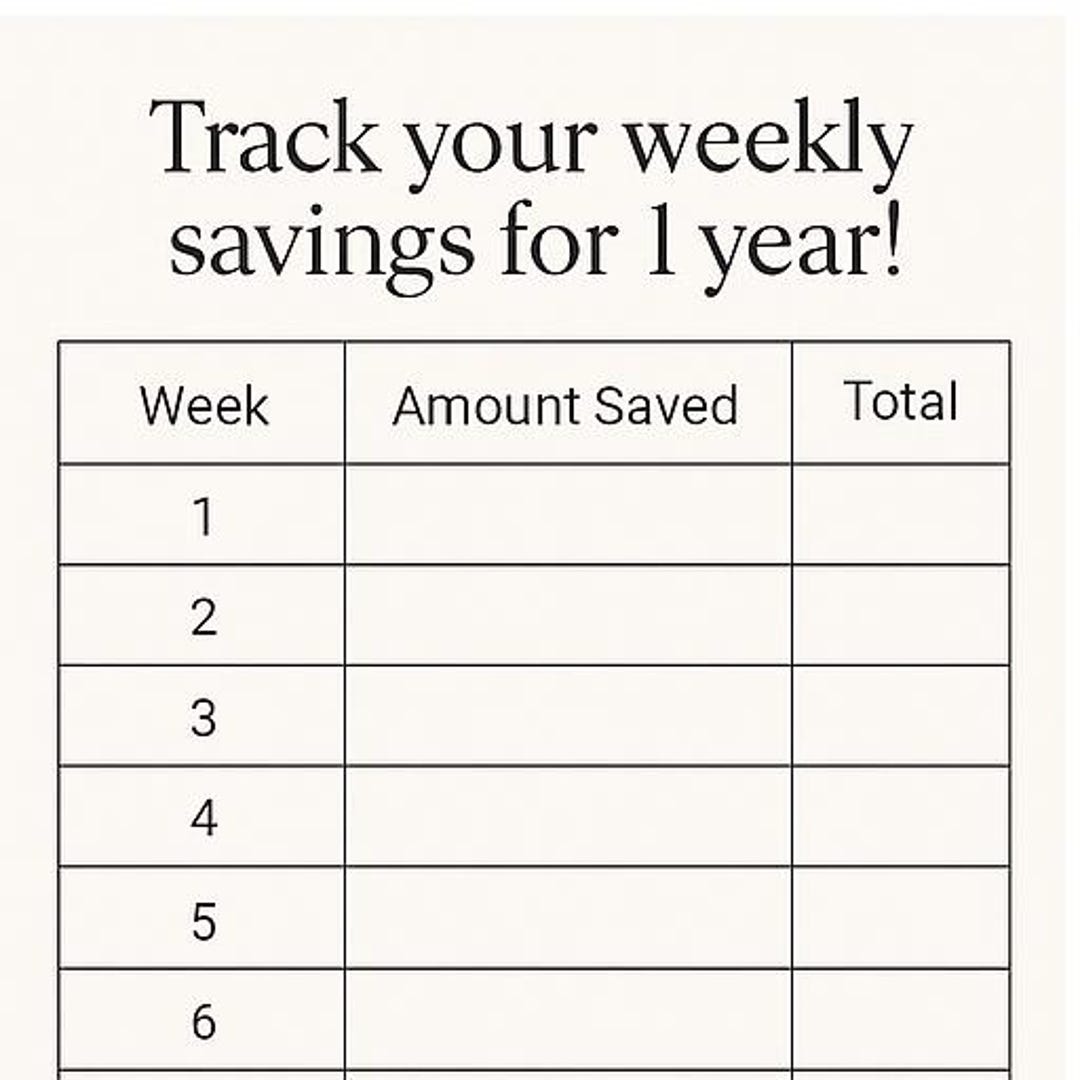 52-week Savings Challenge Printable | Money Tracker PDF | Budget Goal ...