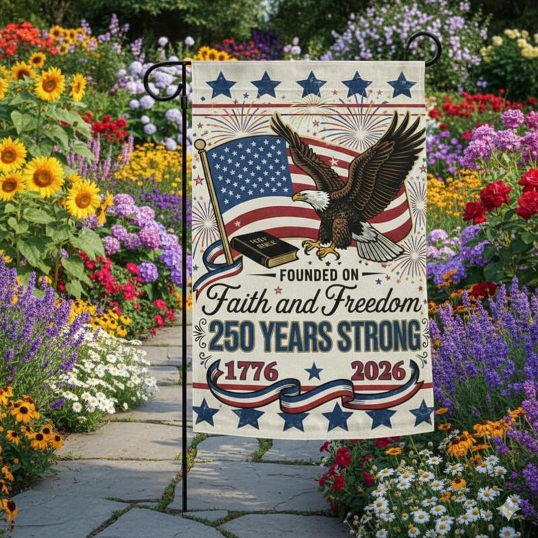 USA 250th Anniversary Garden Flag, Banner for House, U.S. Semi ...