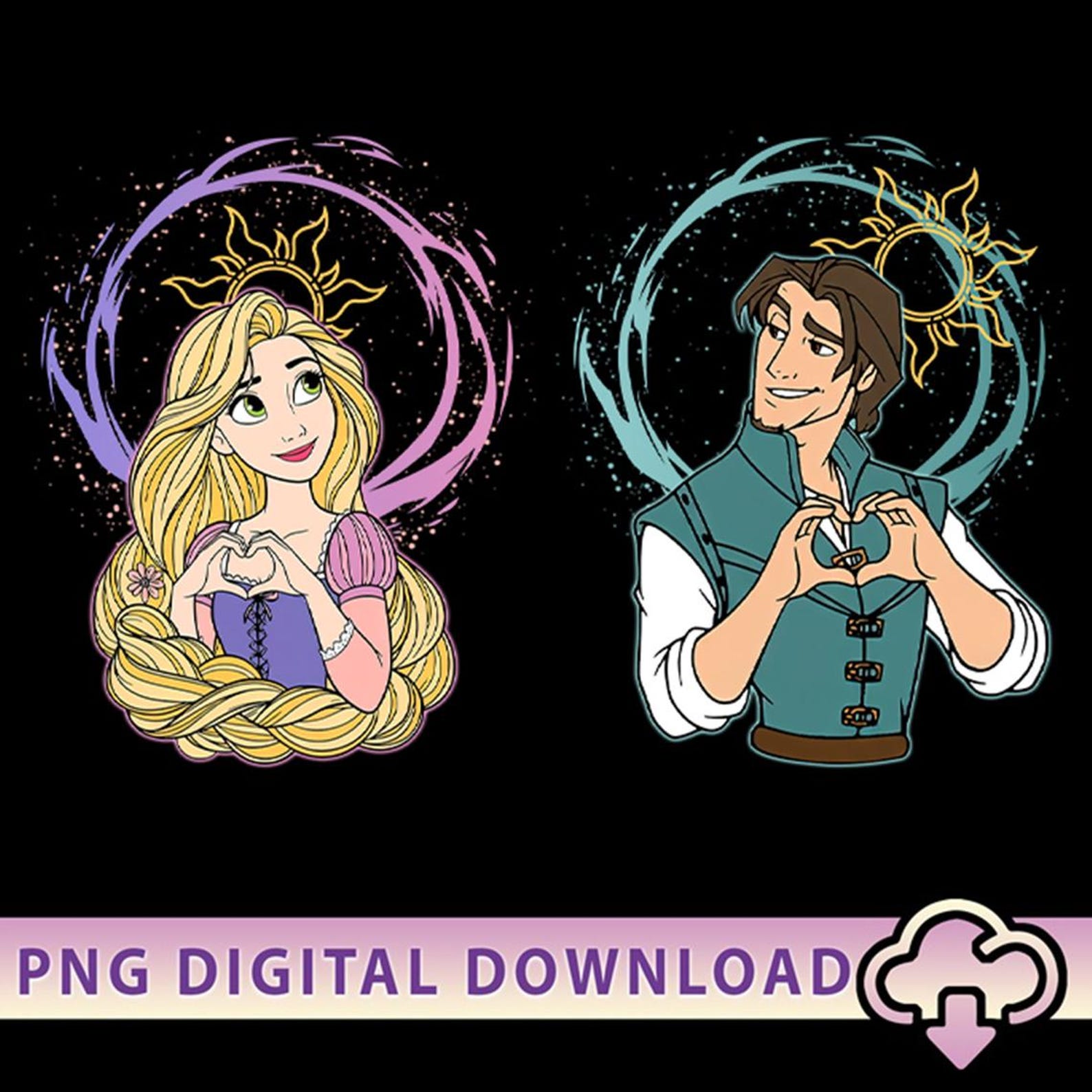 Tangled Couple Matching PNG, Rapunzel and Flynn Rider Png, Disneyland ...
