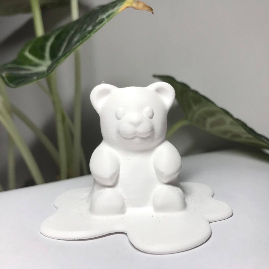 Printed Melted Gummy Bear Figurine Cute Home Decoration - Etsy