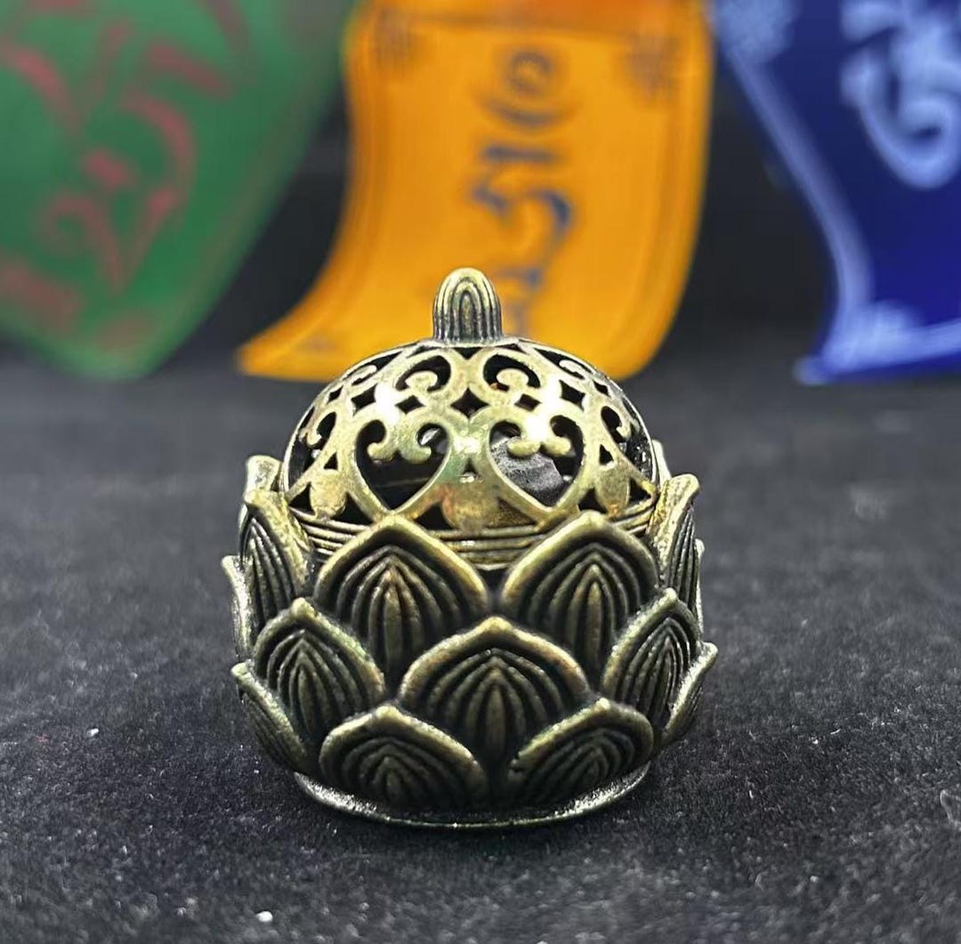 Vintage Copper Lotus Flower Incense Burner - Nepal Temple Decor - Etsy