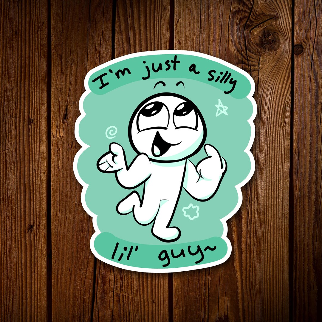 Silly Lil' Guy Sticker: Funny Kawaii Vinyl Decal - Etsy