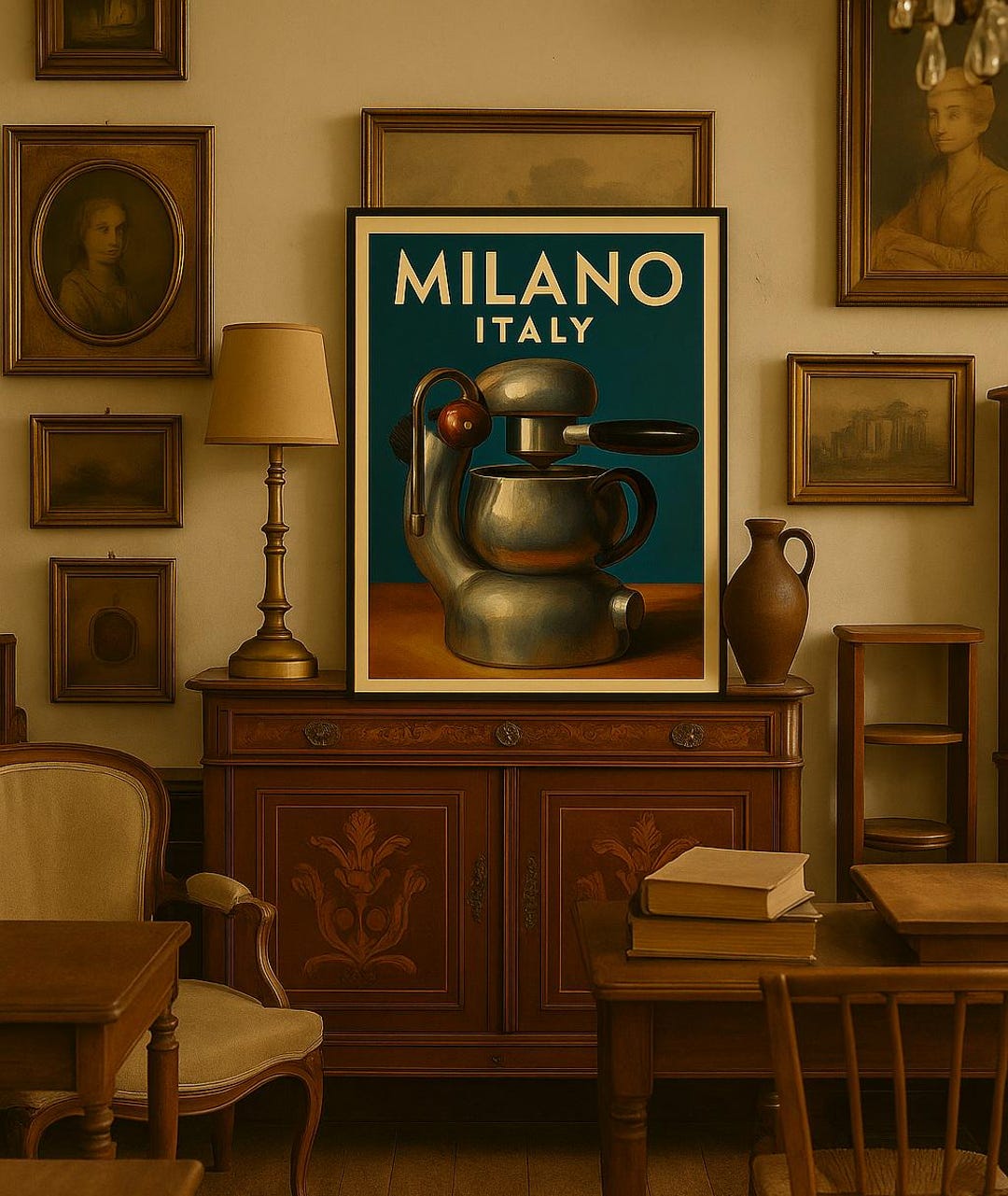 Atomic Coffee Maker Poster: Vintage Italian Design (PDF) - Etsy