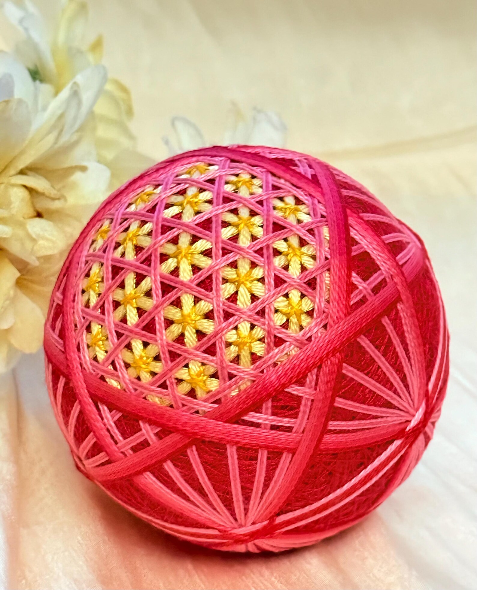 Handmade Temari Ball | Wall Hanginggift |traditional Handmade Ornament ...