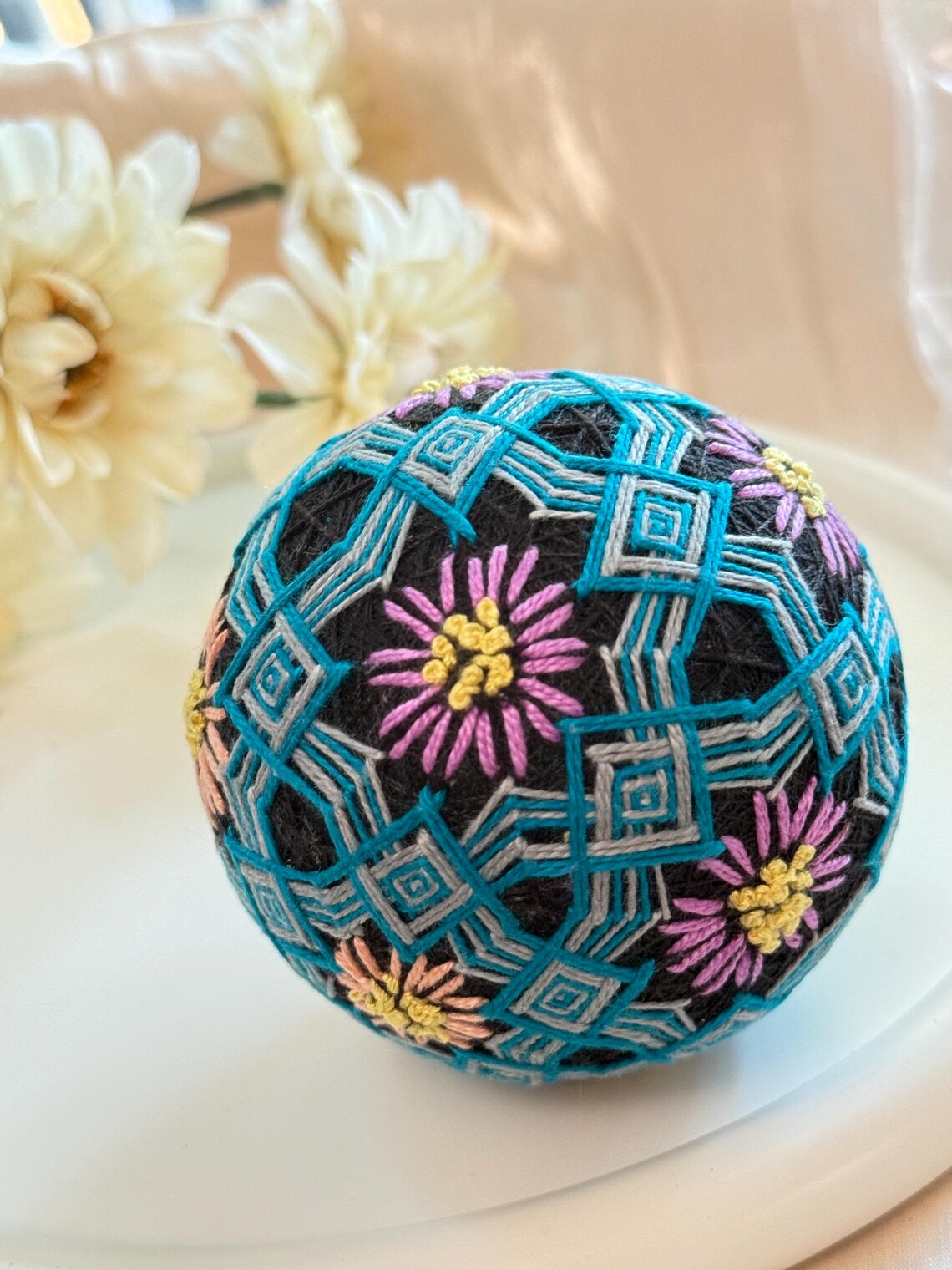 Handmade Temari Ball | Wall Hanginggift |traditional Handmade Ornament ...