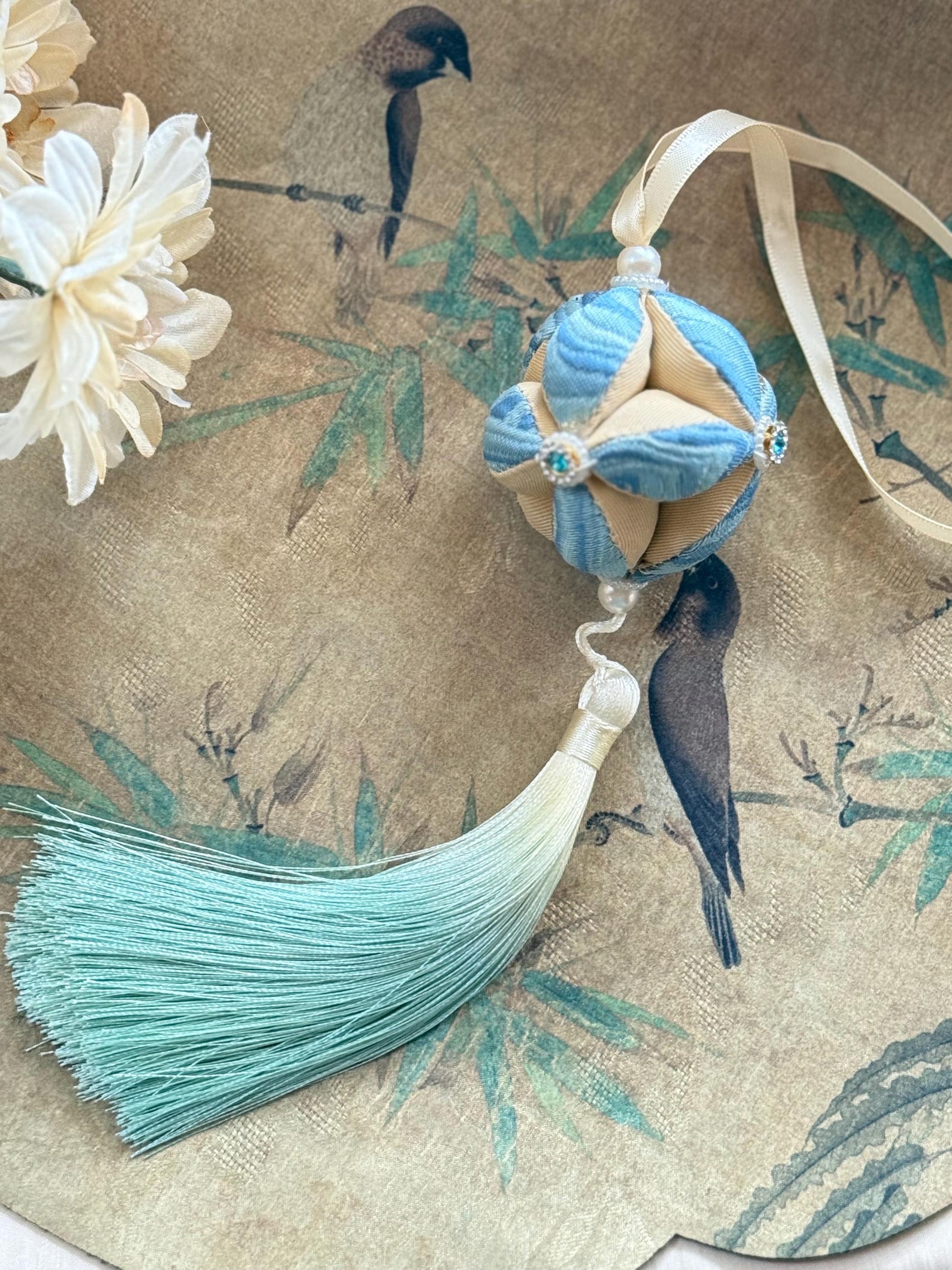 Handmade Chinese Embroidered Ball | Wall Hanging | Feng Shui Décor ...