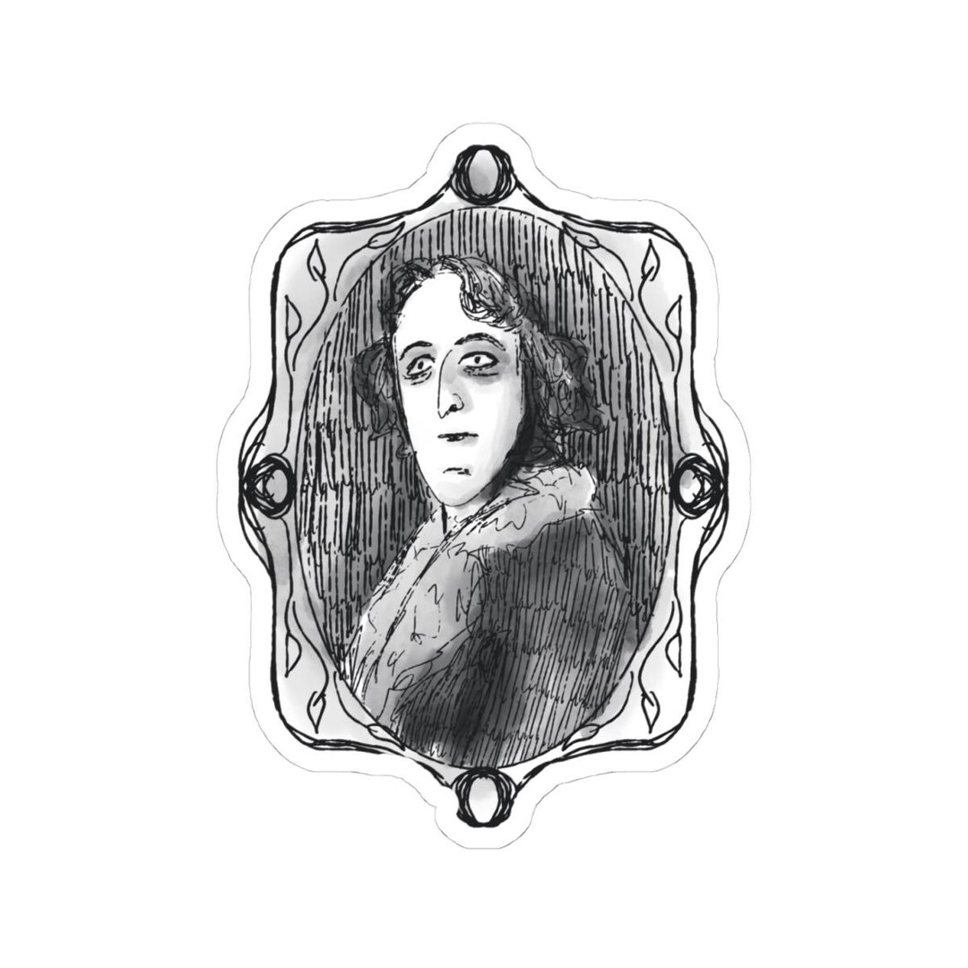 Oscar Wilde Sticker, Edward Gorey-inspired Portrait, Gothic Literature ...