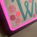Custom Teacher Door Sign With Pink Led Tube Light-battery Operated Name ...