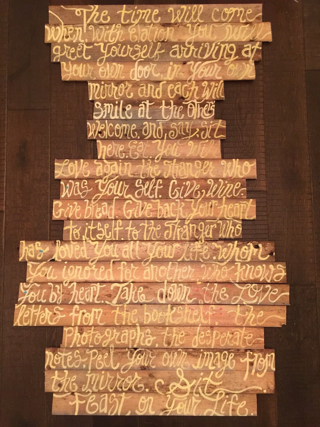 OLD Barn Wood Sign Your Custom Order 69" Tall by 49" Wide Your Colors ...