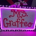 Custom Teacher Door Sign With Pink Led Tube Light-battery Operated Name ...