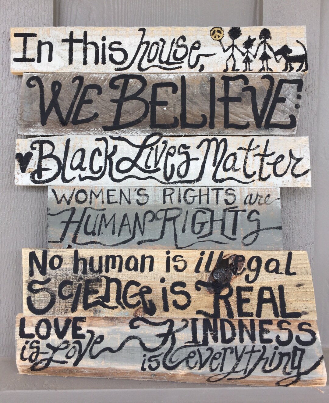 We Believe Black Lives Matter Kindness is Everything Wood Sign Custom ...