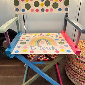 18” Teacher’s Director Chair Painted in 12 Magical Colors Like Extra ...
