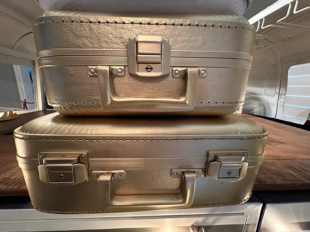 Vintage Gold Luggage Set: Decorative Treasure Cases, 16" & 13" - Etsy