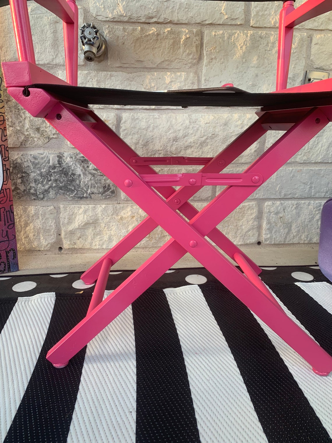Teacher Directors Chair in Pinktastic Pink Ready Type Name in - Etsy