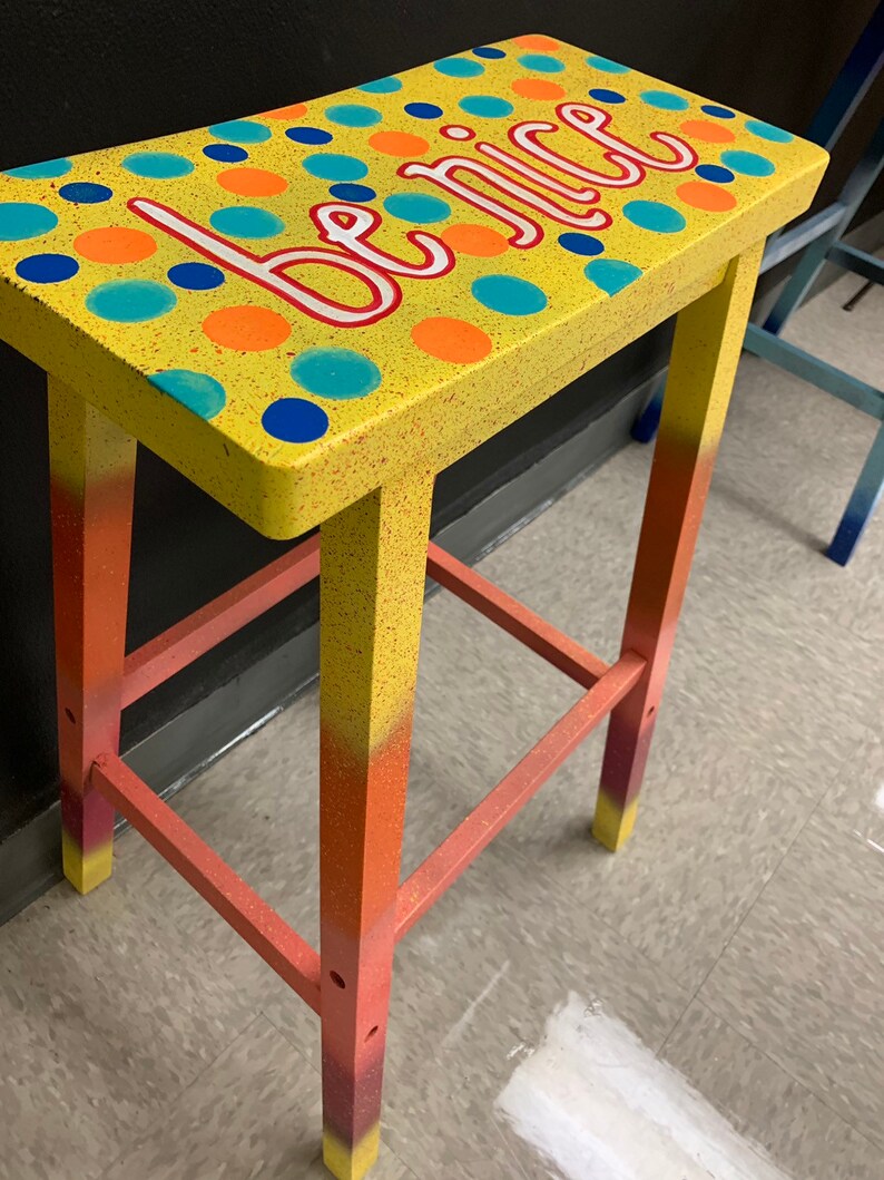 Be NICE Be KIND Pick 1 of These Funky Bar Stool Saddle BAR - Etsy