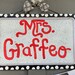 Custom Teacher Door Sign With Pink Led Tube Light-battery Operated Name ...