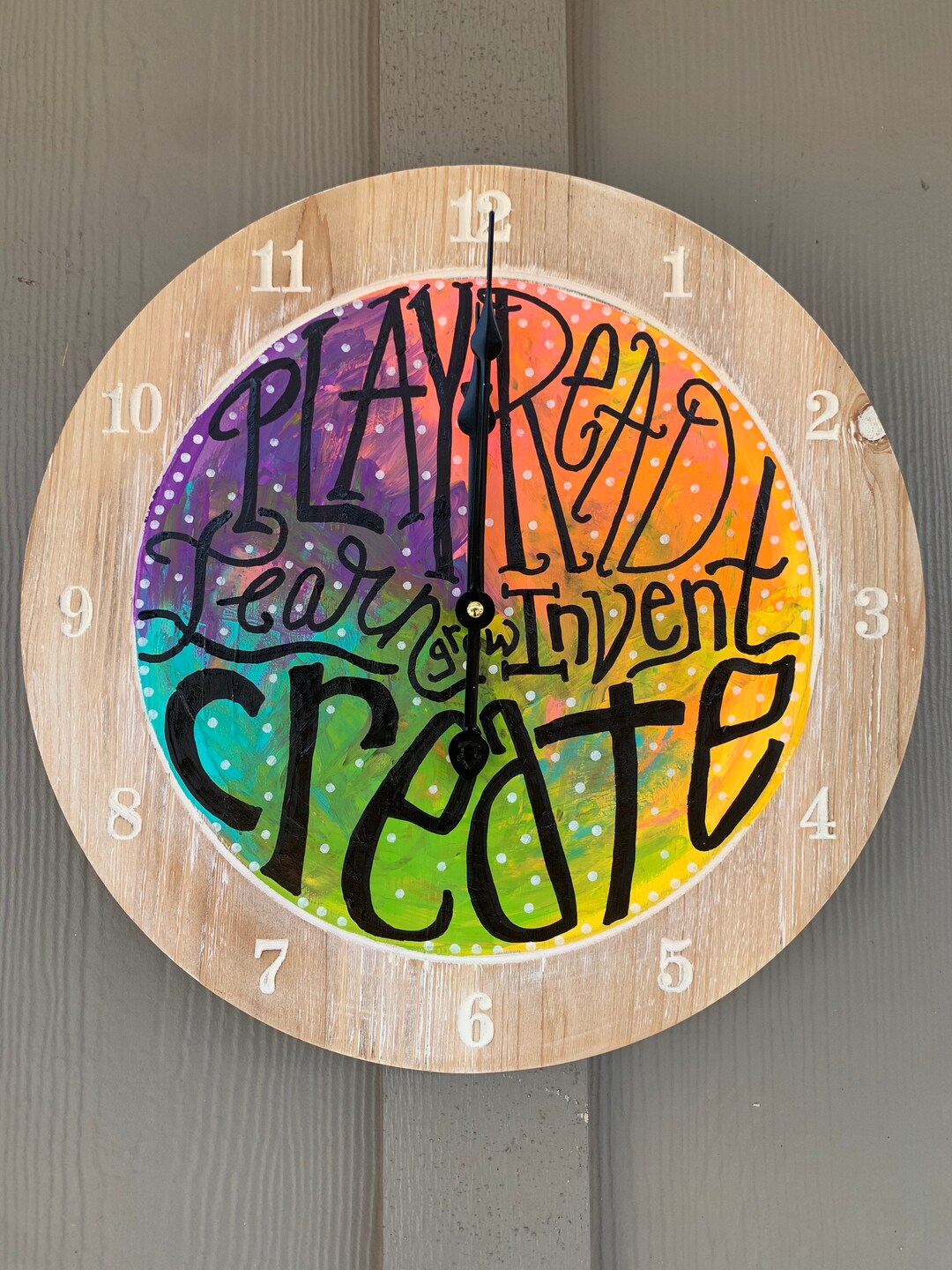 Teacher Classroom Battery Operated Custom Clock Ready to Ship Today or ...