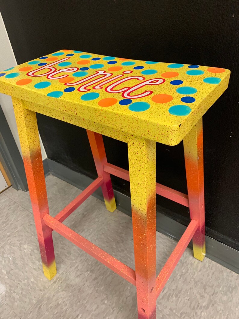 Be NICE Be KIND Pick 1 of These Funky Bar Stool Saddle BAR - Etsy