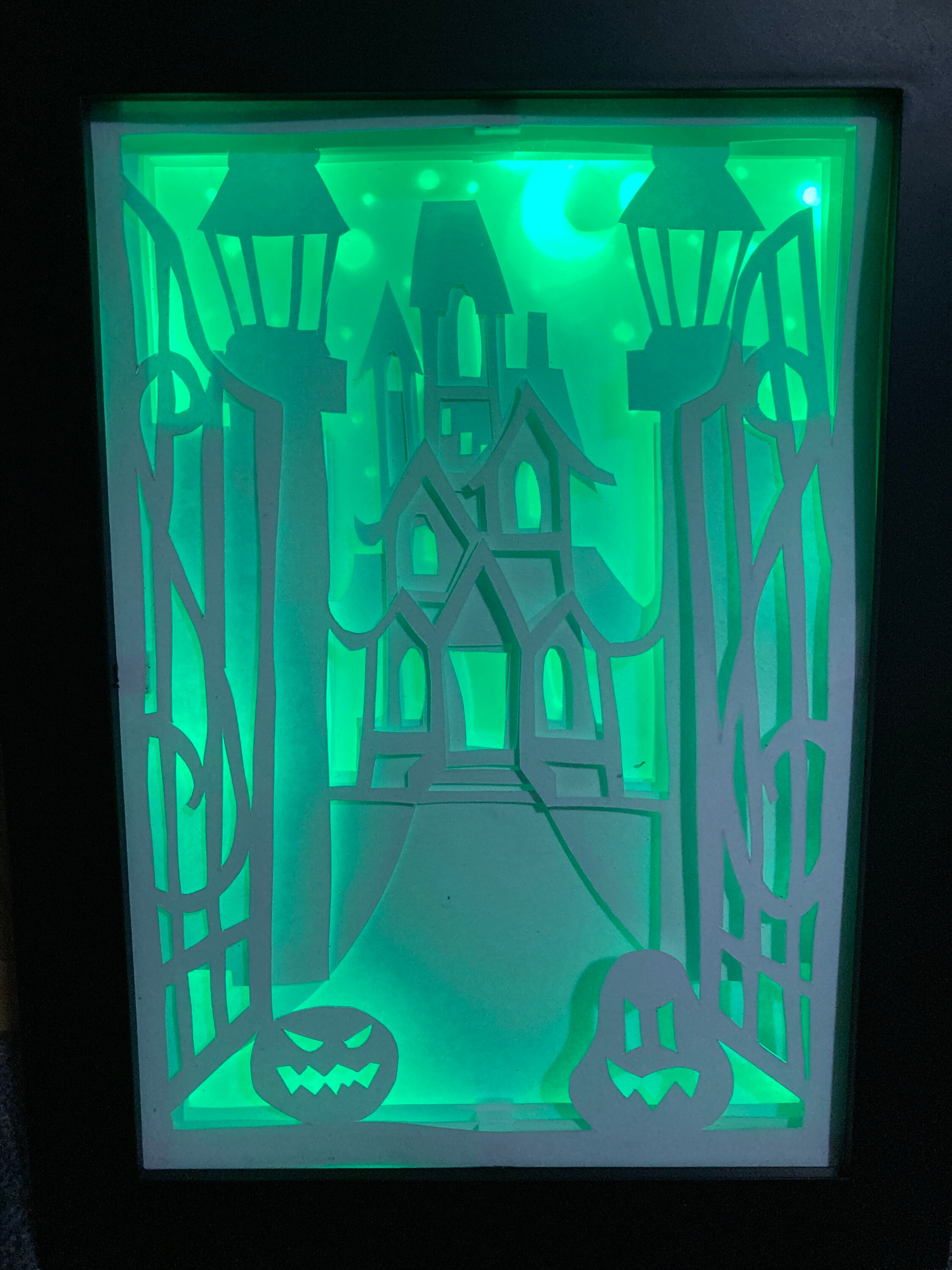 Haunted House Light Box - Etsy