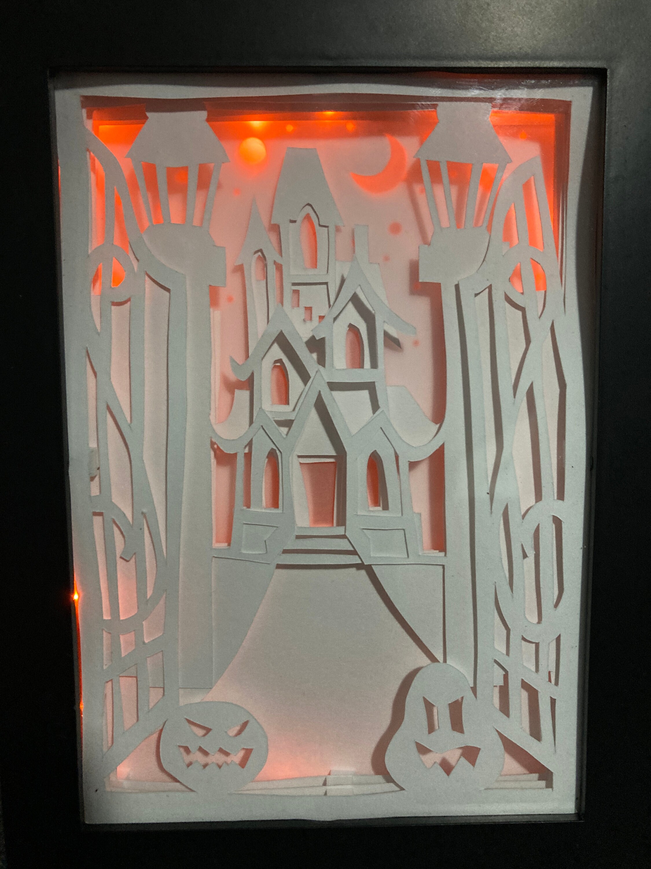 Haunted House Light Box - Etsy