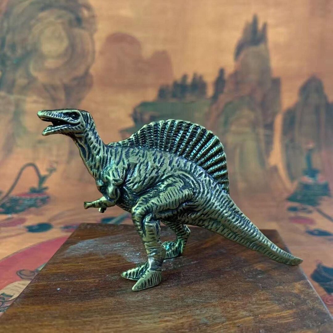 Metal Dinosaur Collectible Toy Copper Finish Vintage Style Display ...