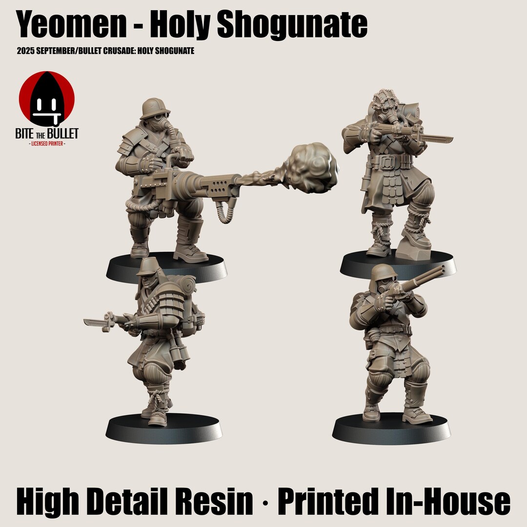 Yeomen Miniature Squad - Grimdark Infantry for Trench Crusade & Wargaming - Holy Shogunate ...