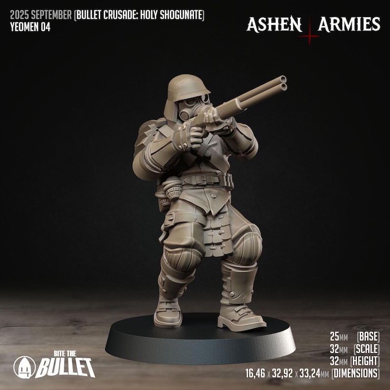 Yeomen Miniature Squad - Grimdark Infantry for Trench Crusade & Wargaming - Holy Shogunate ...