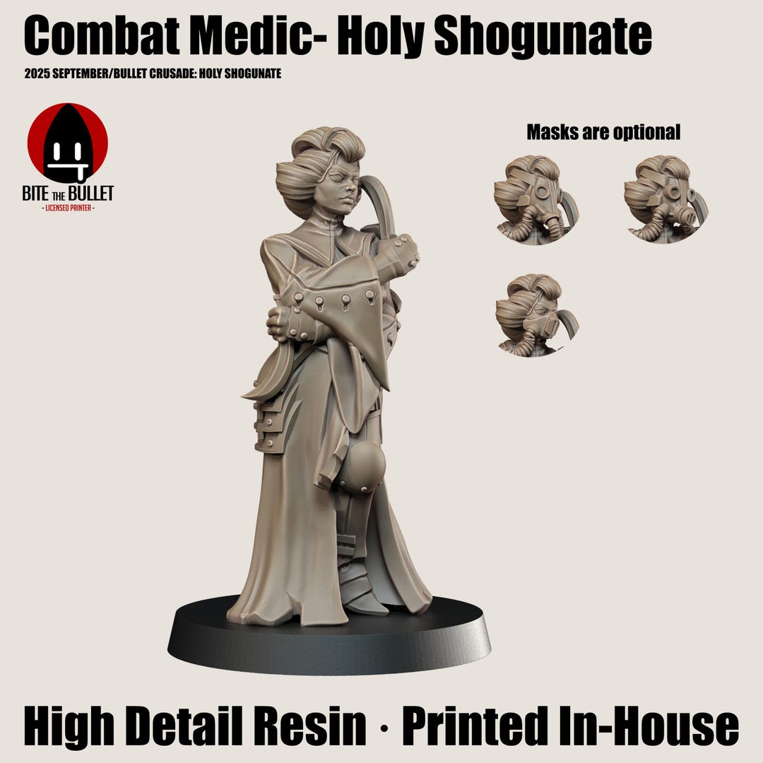 Combat Medic Miniature - TTRPG Companion for Trench Crusade & Wargaming -3D Print - Holy ...