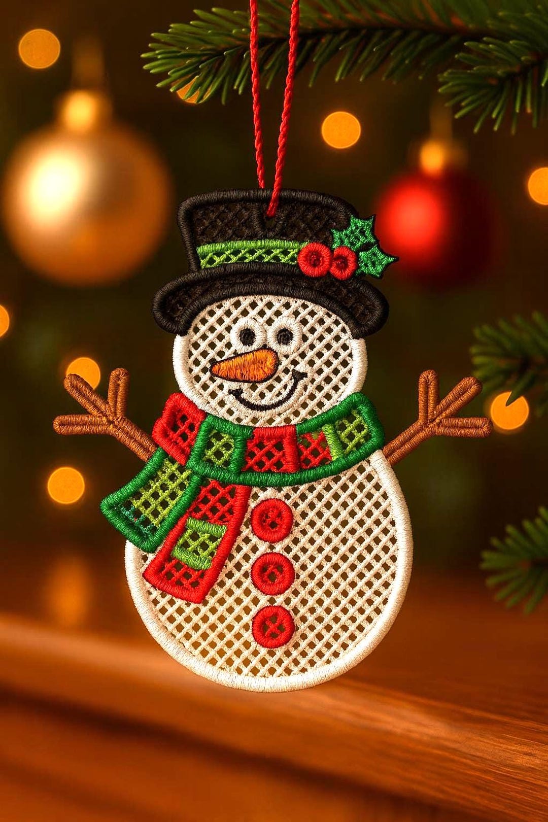 FSL Snowman Christmas Ornament: Lace Embroidery Designs, 3 Size ...