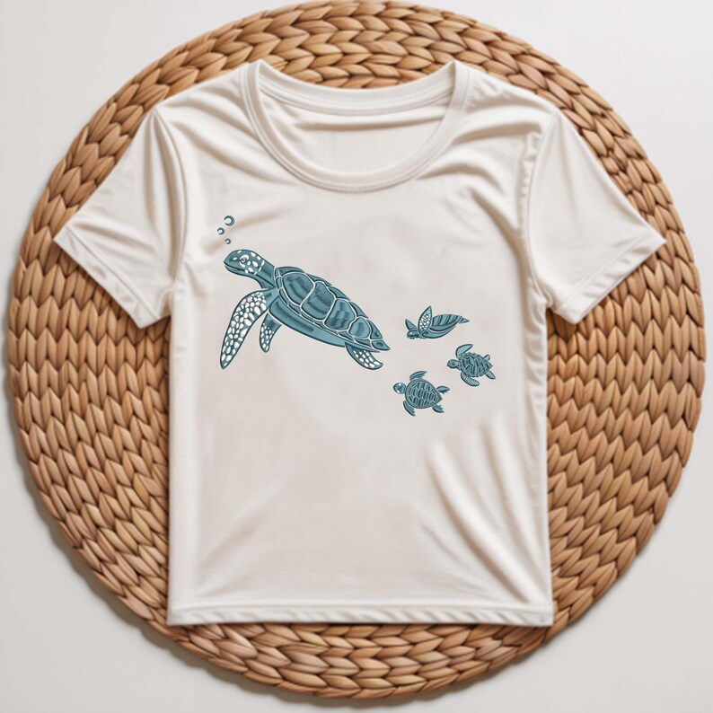 Sea Turtle Embroidery Designs, Tortoise Embroidery Files Ocean Beach ...