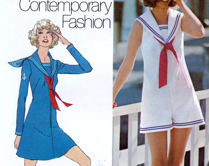Simplicity 9982 Vintage 70s Sewing Pattern for Misses' Mini-dress and ...
