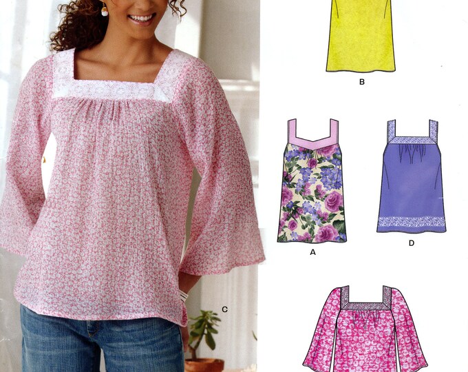 New Look 6284 Sewing Pattern for Misses' Top Uncut Size 10-22 - Etsy