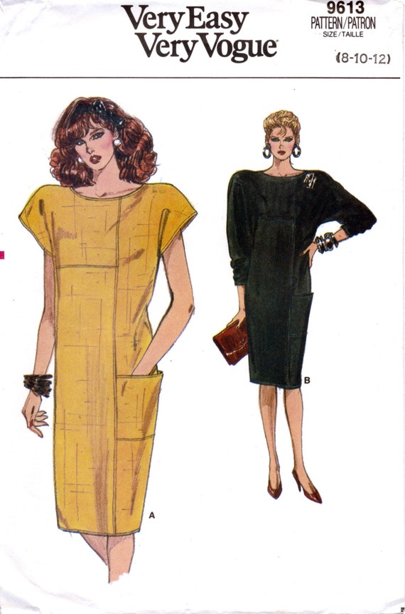 Vogue 9613 Vintage 80s Sewing Pattern for Misses' Dress | Etsy