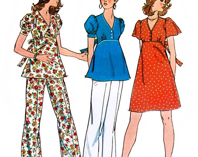 Simplicity 6362 Vintage 70s Misses' Maternity Dress or Top - Etsy