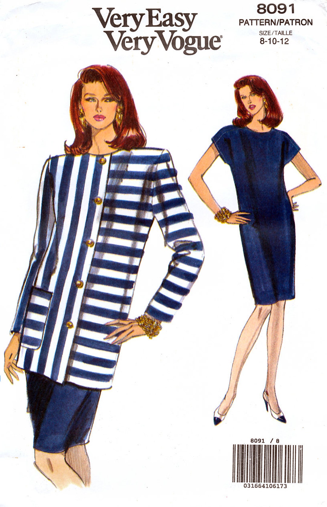 Vogue 8091 Sewing Pattern for Misses' Jacket and Dress - Etsy