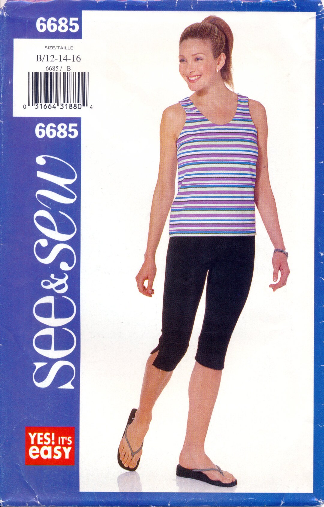 See Sew 6685 Sewing Pattern for Misses' Top and Pants - Etsy