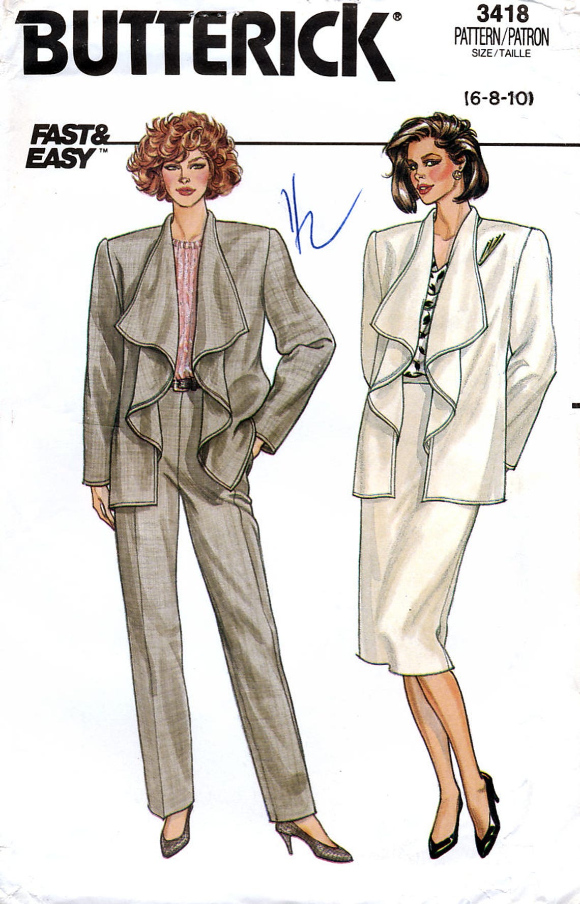 Butterick 3418 Sewing Pattern for Misses' Jacket Skirt | Etsy