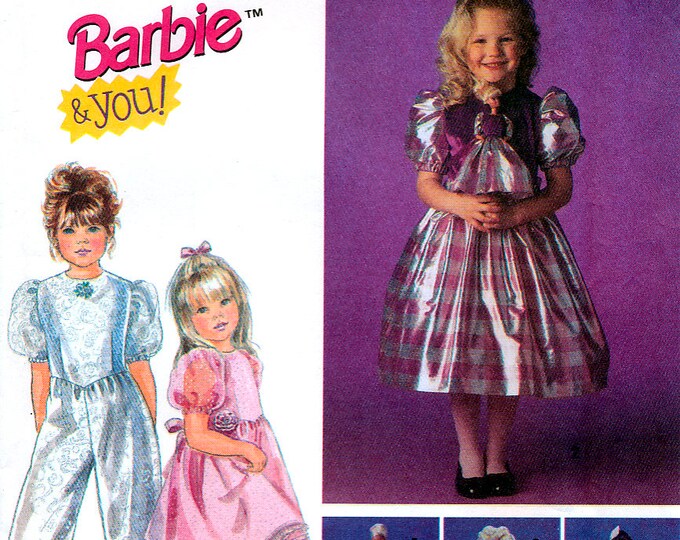 Simplicity 8633 Sewing Pattern for Girls Dress, Jumpsuit and Barbie ...