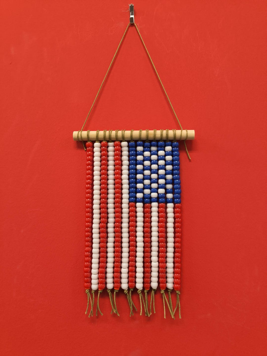 American Flag DIY Bead Banner Curtain Fourth of July Craft Kit - Etsy