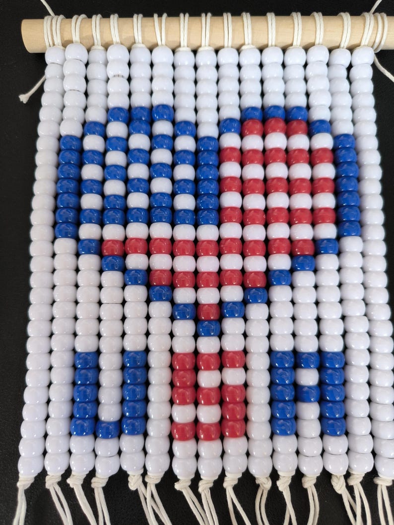 American Flag DIY Bead Banner Curtain Fourth of July Craft Kit - Etsy