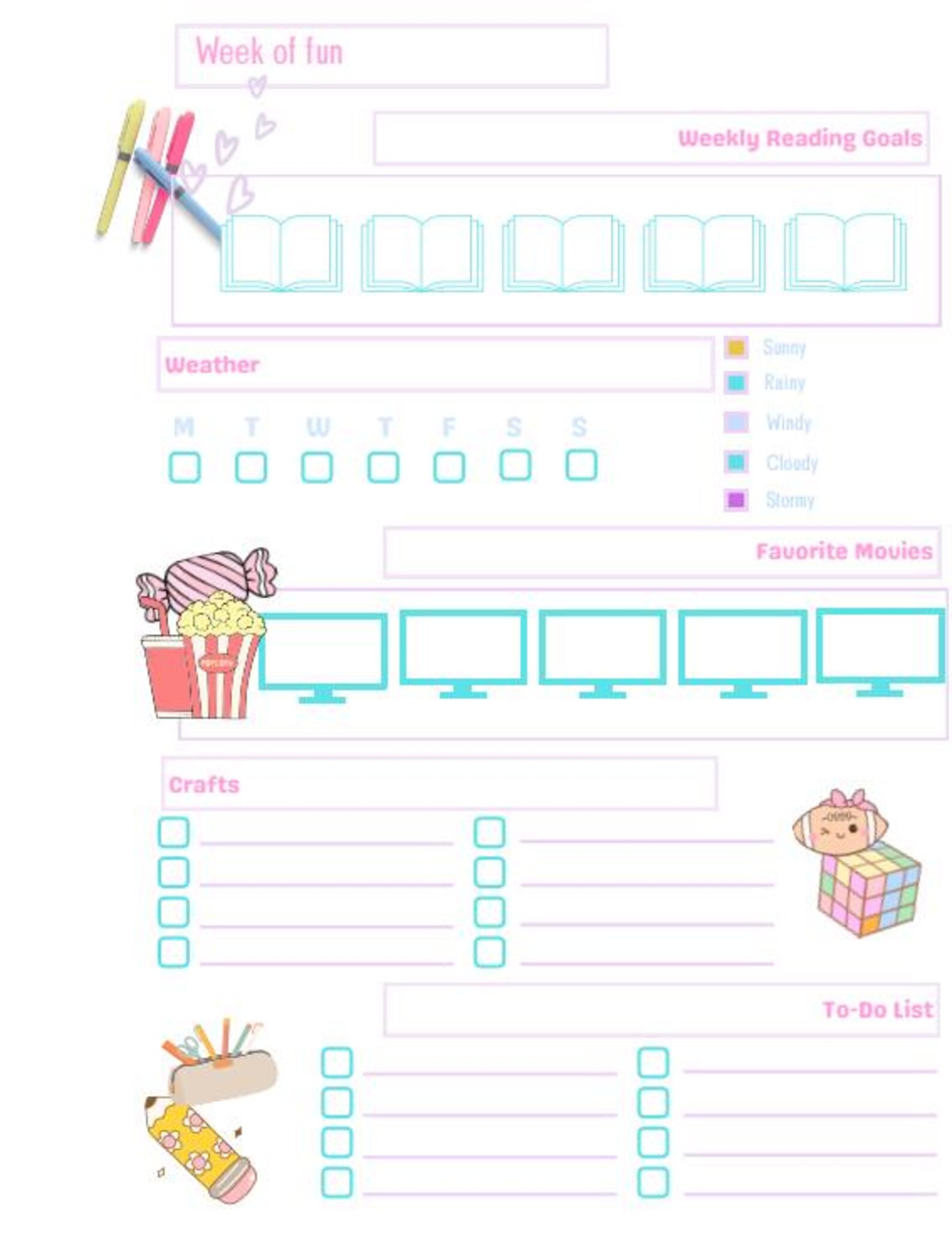 Pink Scribbles Co. | Preppy Digital Journals, Girly Calendars ...