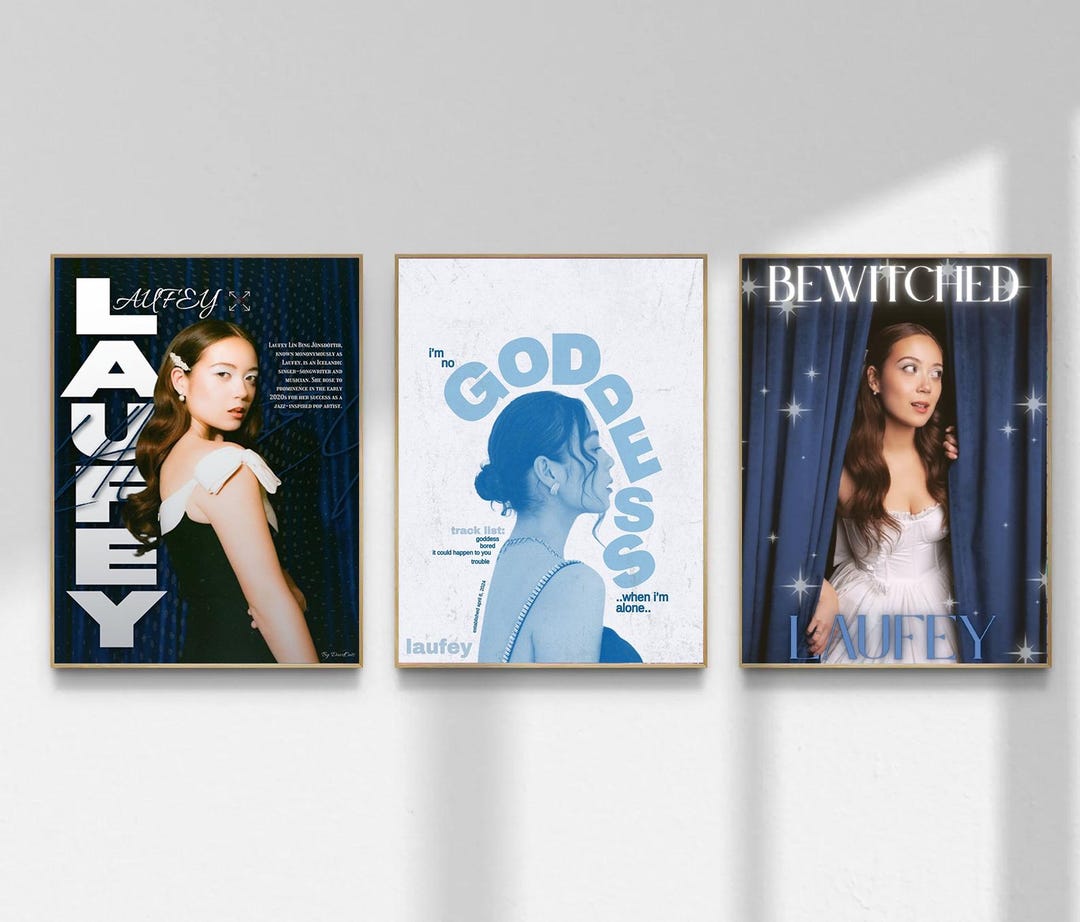 Laufey Bewitched Poster Set 3 | Jazz Pop Album Wall Art | Goddess ...