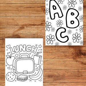 Back to School Coloring Pages – Set of 10 | Digital Download ...