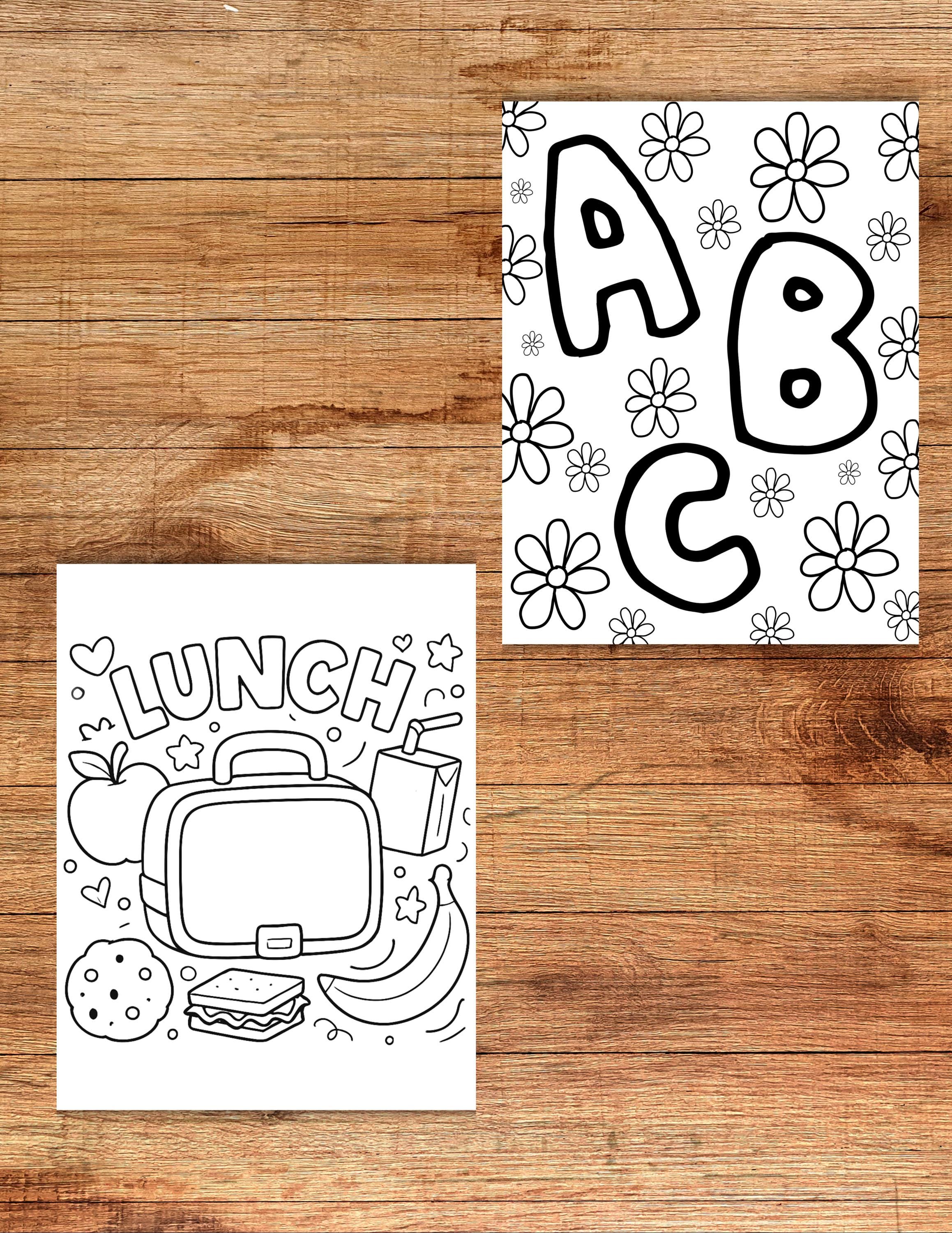 Back to School Coloring Pages – Set of 10 | Digital Download ...