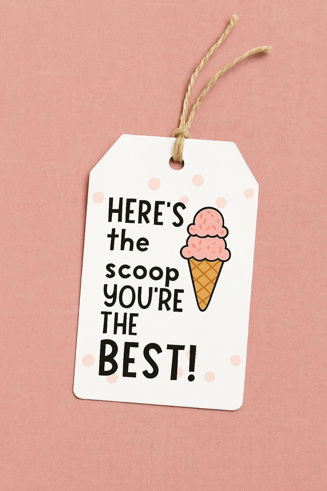 Teacher Appreciation Gift Tag: Ice Cream Theme Printable (digital ...