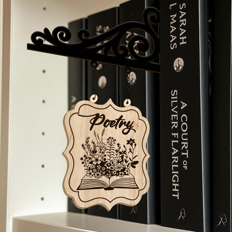 Genre Dividers for Bookshelf - Etsy