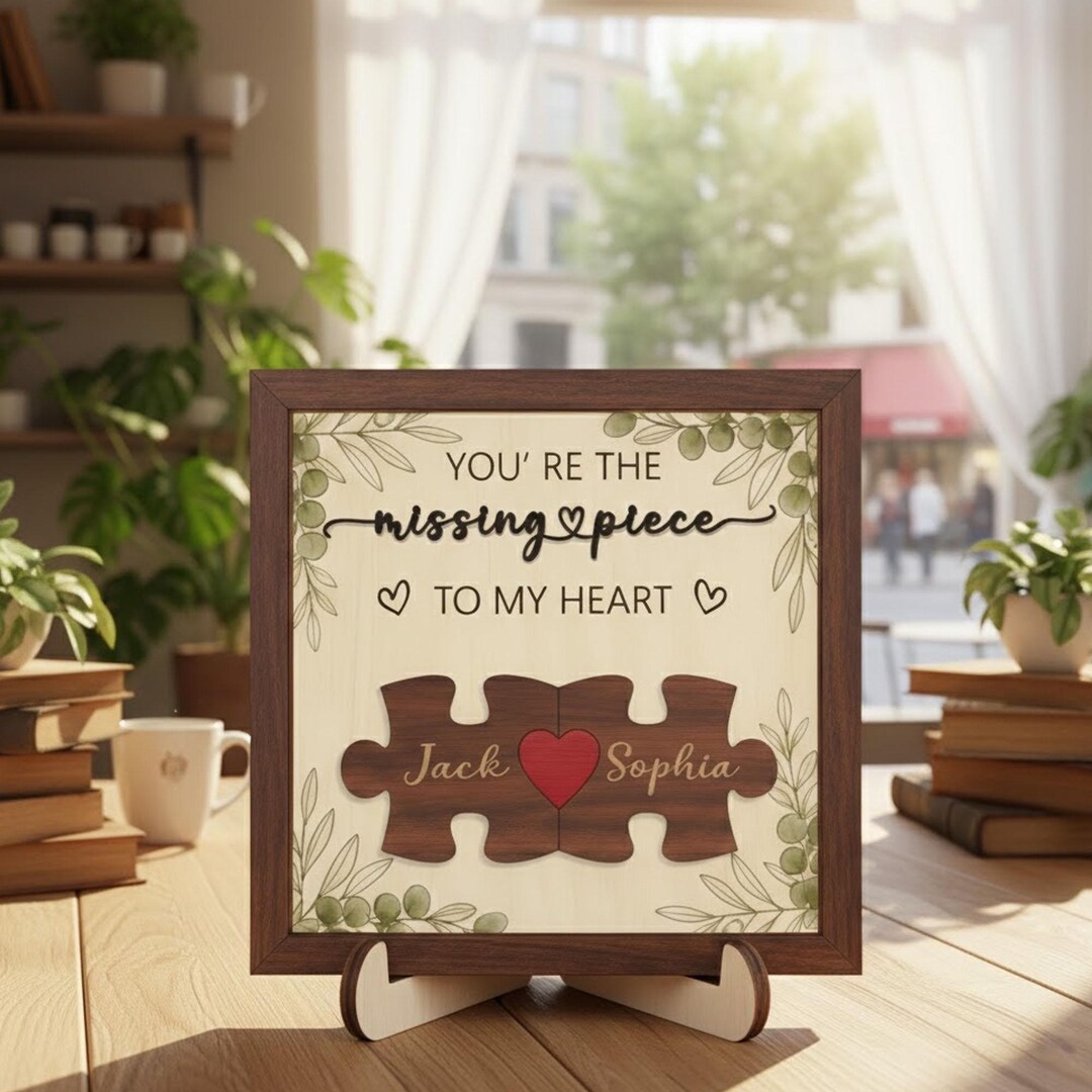 Personalized Puzzle Couples Name Sign, Romantic Gift for Him & Her ...