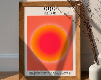 999 Gradient Poster - Etsy